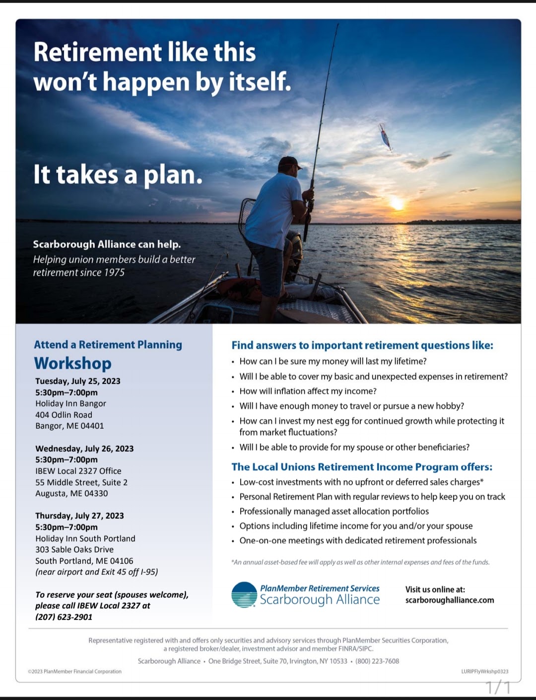 Retirement Planning Workshops Available: – IBEW Local 2327